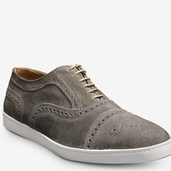 Allen Edmonds | Shoes | Allen Edmonds Grey Suede Strand Oxford Dress ...